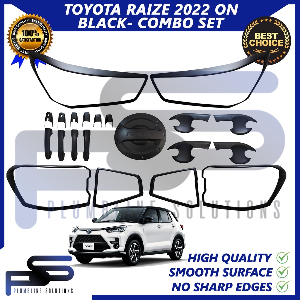 Toyota Raize Garnish Cover Set Black / Chrome 2022 - ON/ Toyota Raize ...