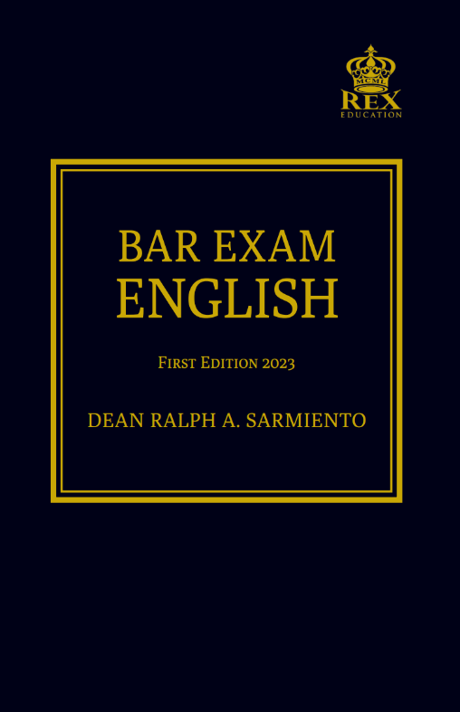 Bar Exam English (2023 Edition) by Dean Ralph A. Sarmiento (Paper Bound ...