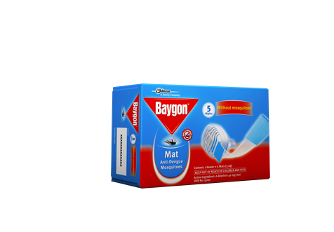 Baygon Anti-Dengue Mat - Starter Pack with 5 Mats - Anti Mosquitoes ...