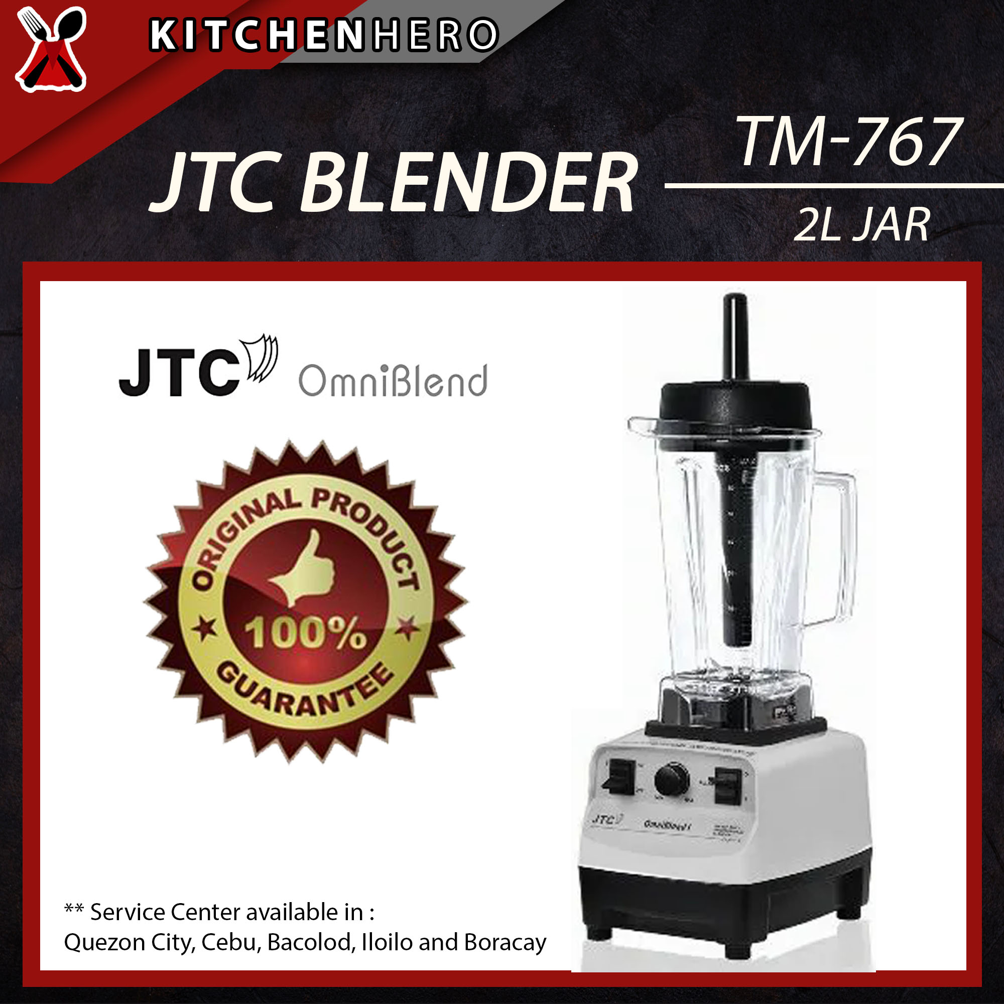 JTC TM-767 (2.0L) Omniblend 1 Heavy Duty Commercial Blender (1 year warranty) | Lazada PH