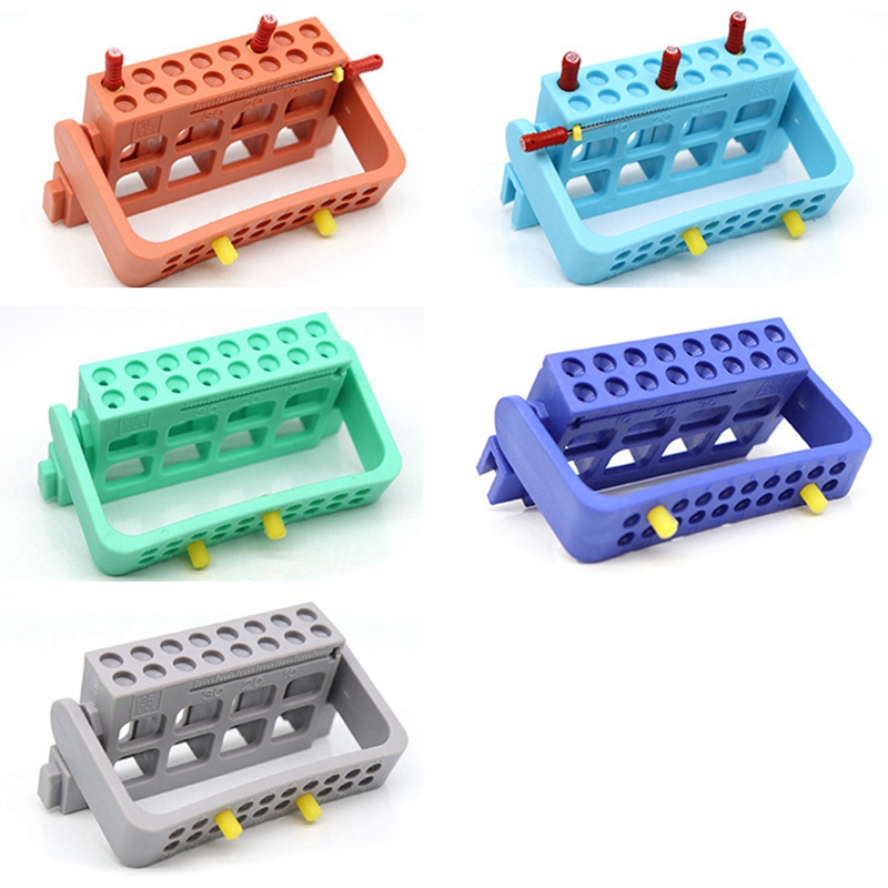 5 PCS Endo Block with Memory Function 16-Hole Endodontic File Rack ...