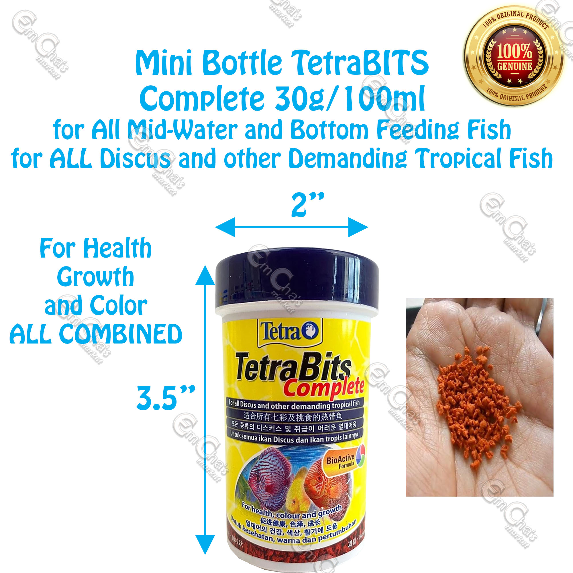 TetraBITS Complete (PREMIUM FISH FOOD) BIOACTIVE FORMULA (EXPIRATION ...