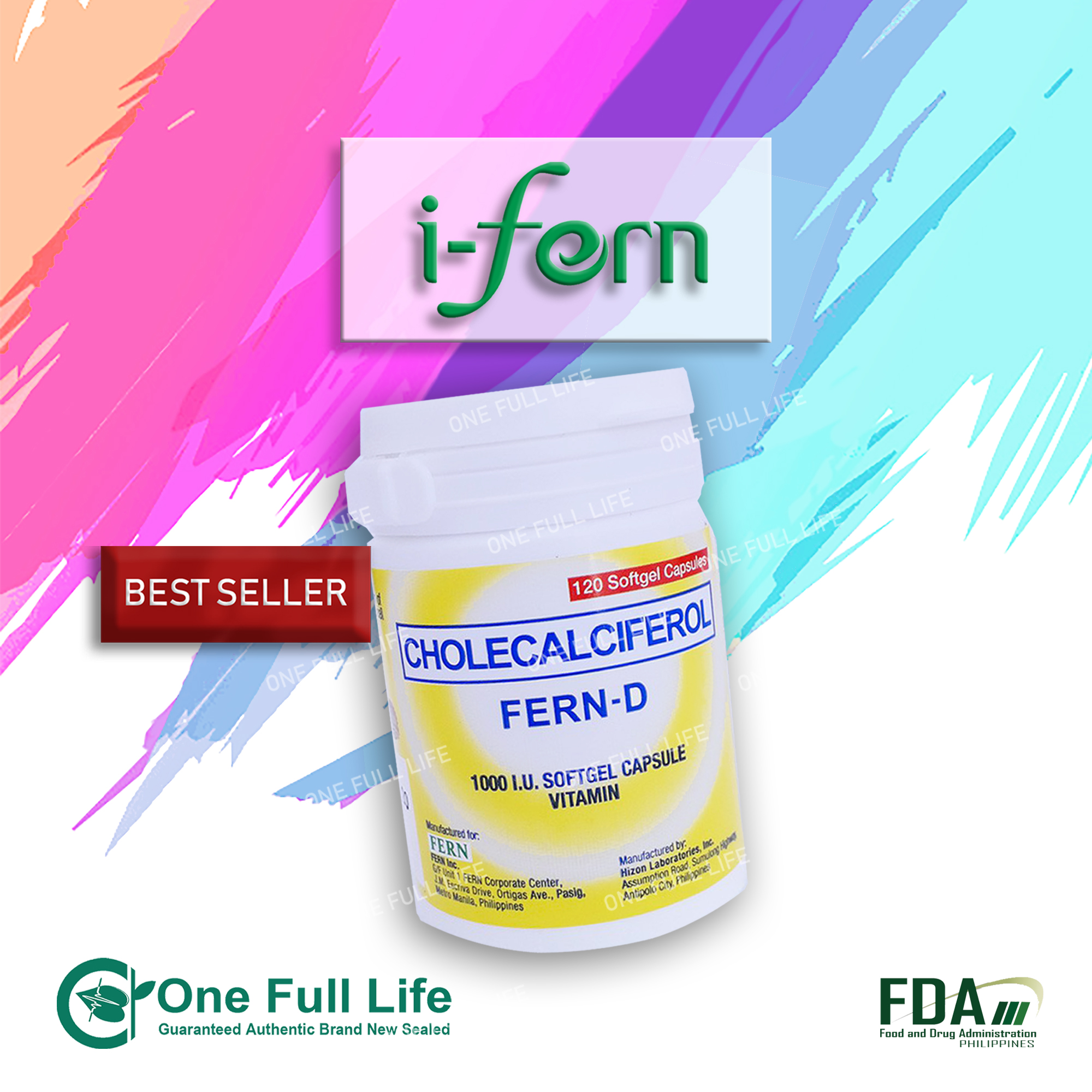Fern D Vitamin D 120 Capsules (BIG) | Lazada PH