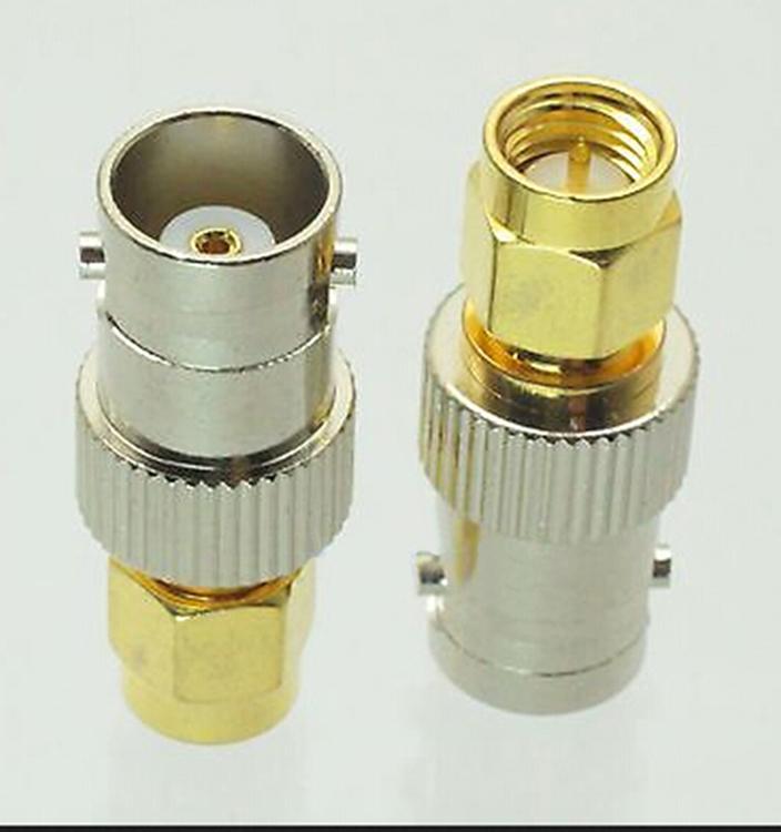 Adapter BNC female jack to SMA male plug RF connector straight ...