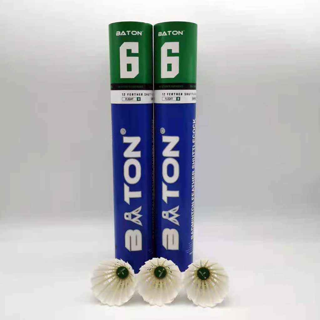 Baton No. 6 Goose Feather Badminton Shuttlecock - speed 77 | Lazada PH