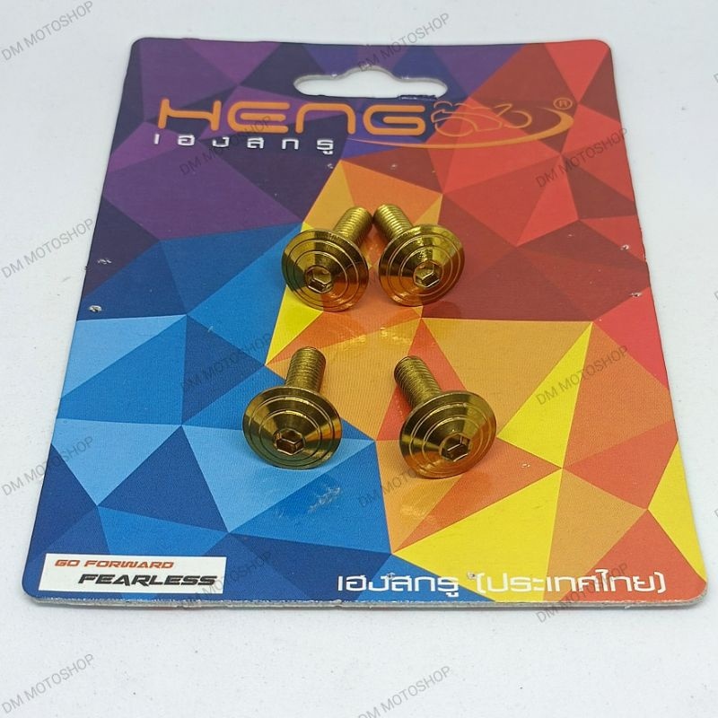 🇹🇭HENG FENDER BOLTS GOLD FOR NMAX V1 V2/AEROX V1 V2/HONDA ADV 150(4PCS ...