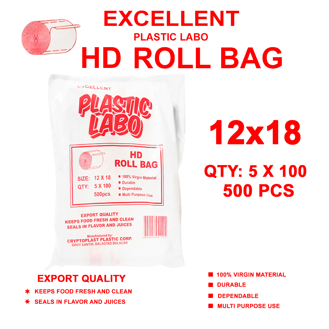 Excellent Plastic Labo HD Roll Bag (12x18) | Lazada PH