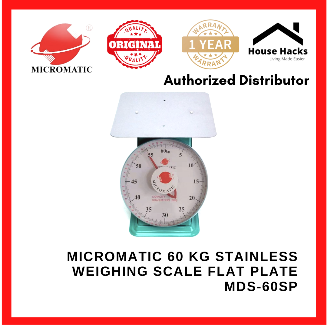 Micromatic 60 KG Stainless Dial Scale Weighing Scale Flat Plate ...