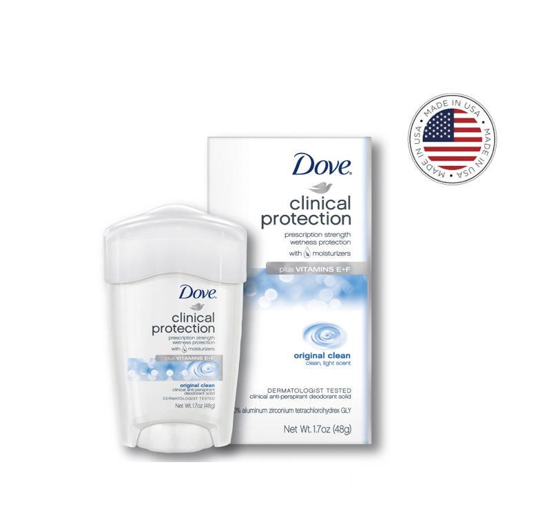 Dove Clinical Protection Antiperspirant Deodorant, Original Clean 48g ...