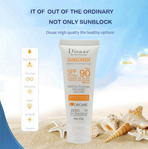 DIsaar sunscreen Sunblock Cream SPF 90 PA+ Moisturizing Skin Protect ...