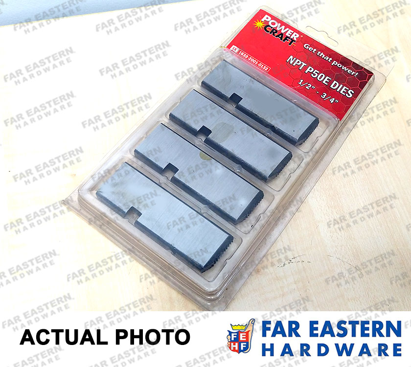 POWERCRAFT NPT Threader Pipe Dies Blade 4pcs Set 1" - 2" | 1/2" - 3/4 ...