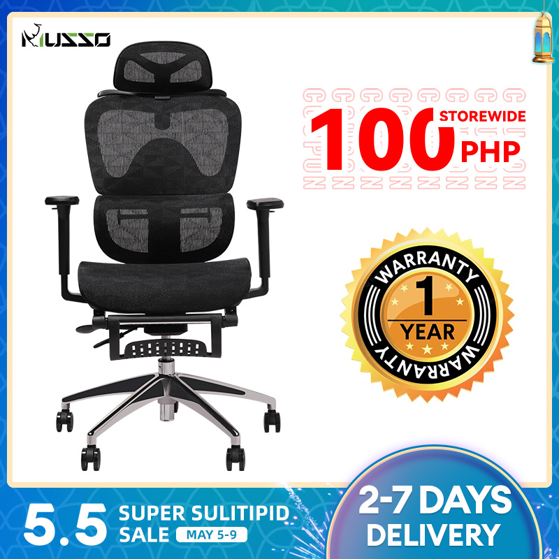 MUSSO E600 PRO Ergonomic Chair 3D Handrail and Adjustable Headrest ...