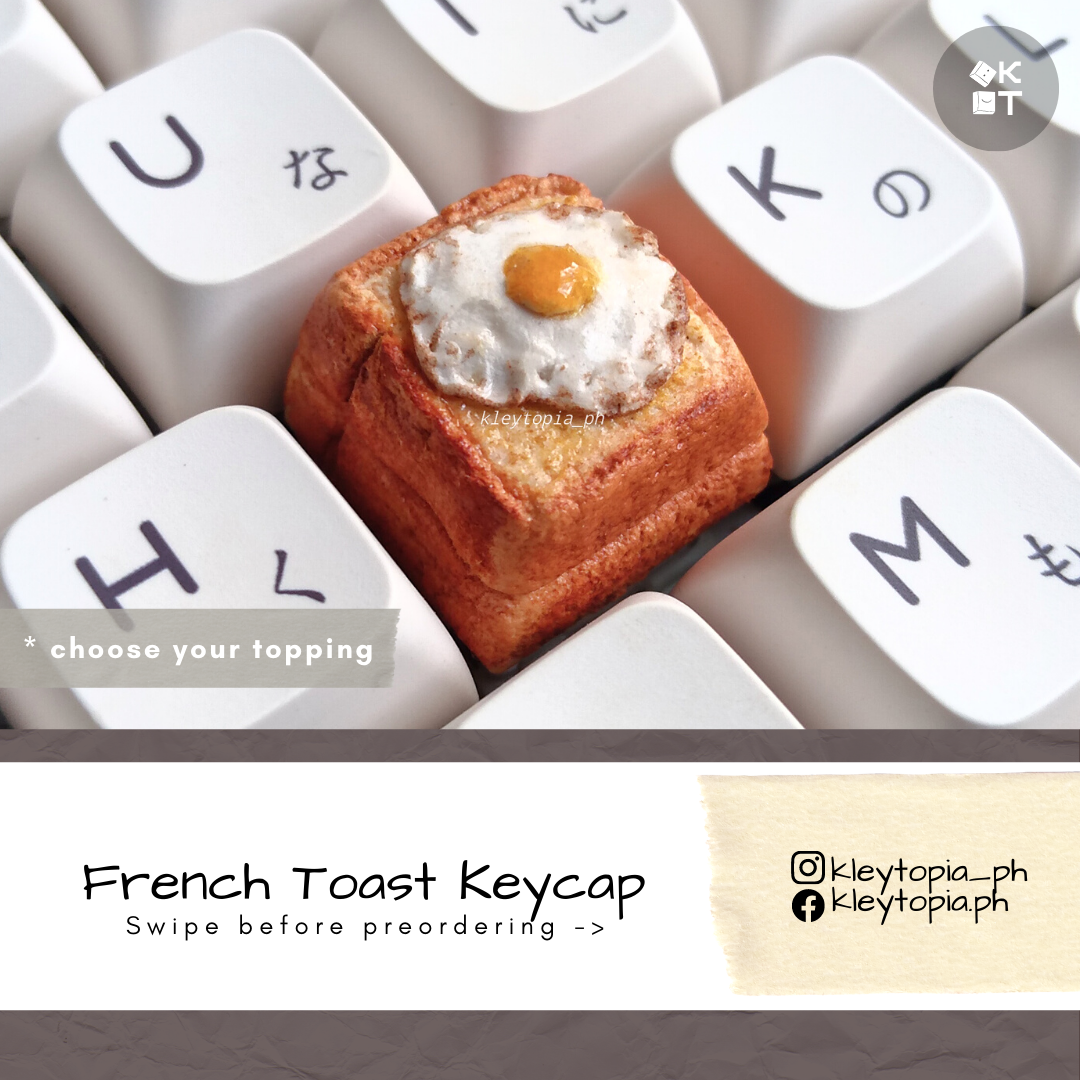 EGG TOAST | Handmade Custom Artisan Keycap | For Mechanical Keyboard ...