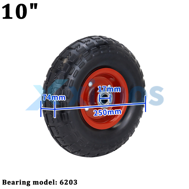 Xximos 5'' To 10'' Push Cart Wheel Original Heavy Duty Rubber Trolley ...