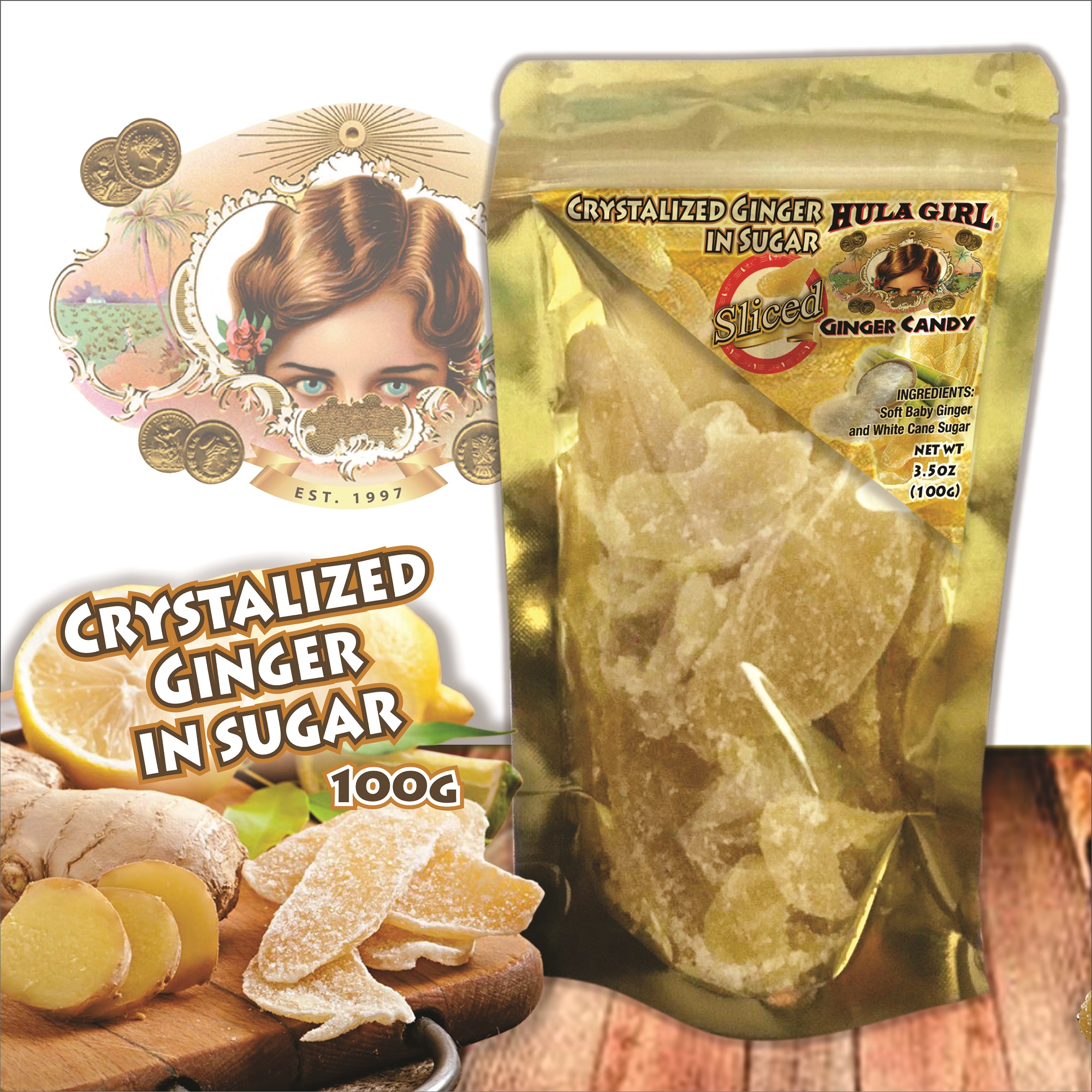 Ginger Sugar Slices White Soft Candy (100grams/200grams) | Lazada PH