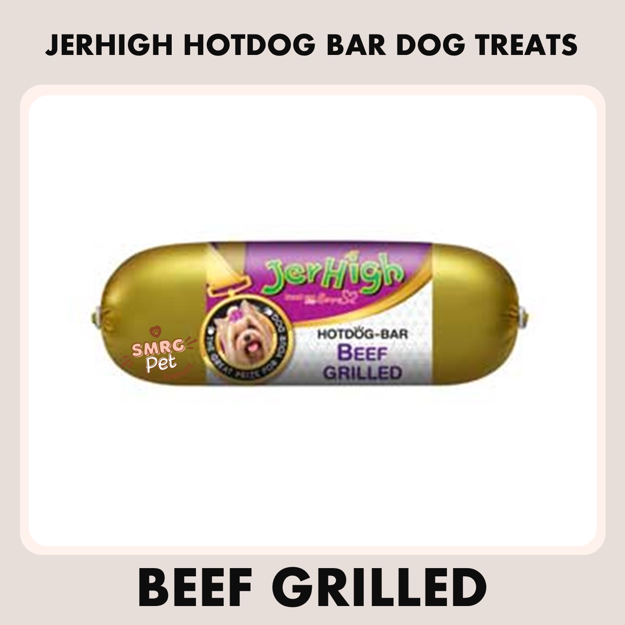 Jerhigh Hotdog Bar Dog Treats 150g Beef Grilled Chicken Chicken ...