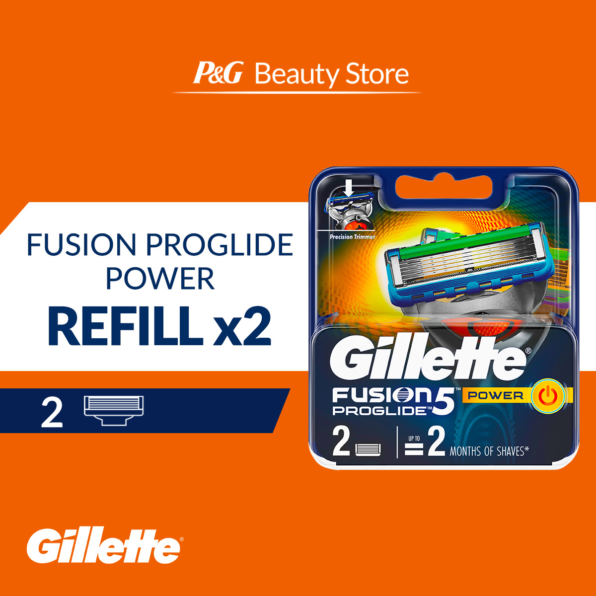 Gillette Fusion ProGlide Flexball Power 2 Razor Blade Refills | Lazada PH