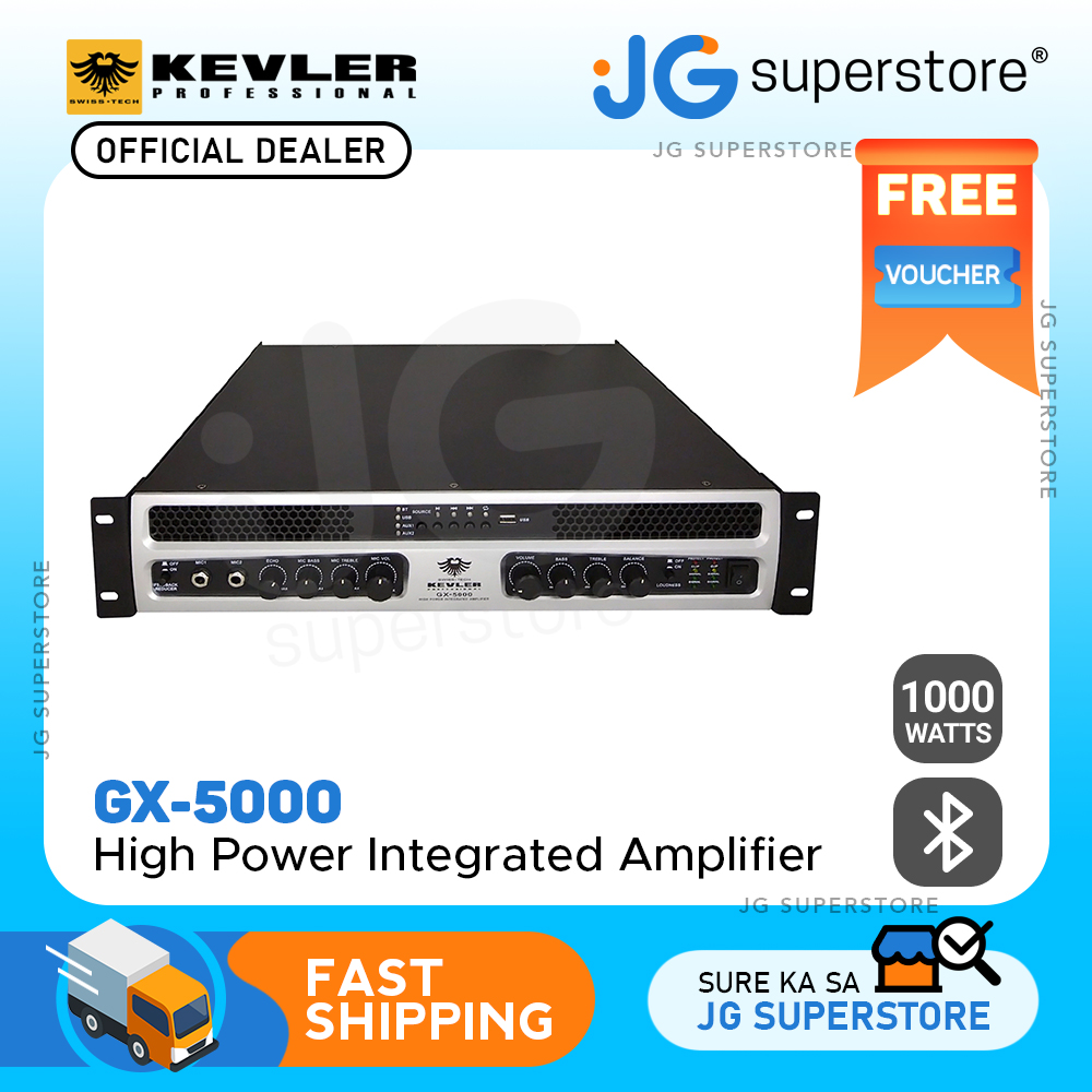 KEVLER GX-5000 1000W X2 High Power Integrated Amplifier with USB and ...