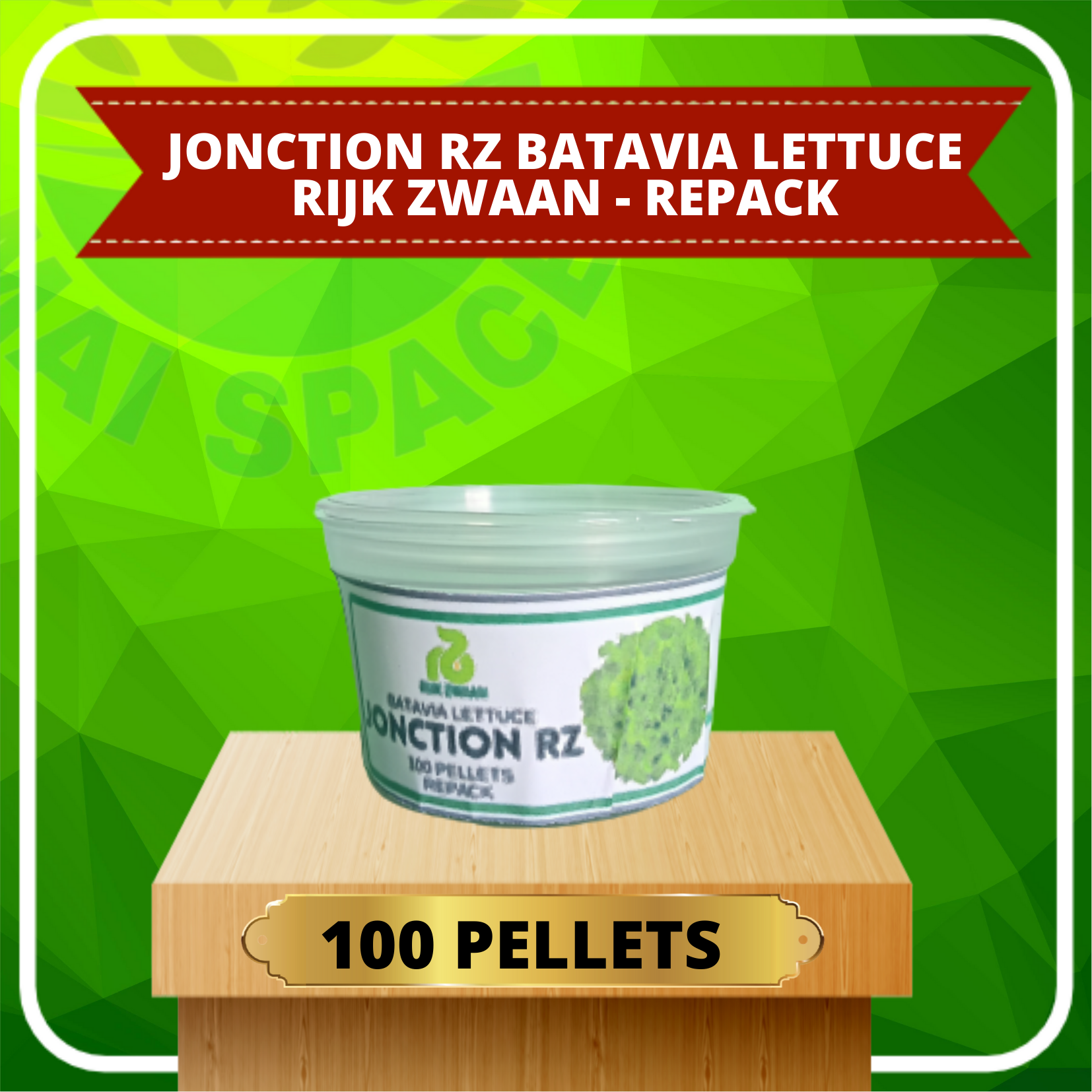 JONCTION RZ BATAVIA LETTUCE - RIJK ZWAAN - 100 PELLETS SEEDS (REPACKED ...
