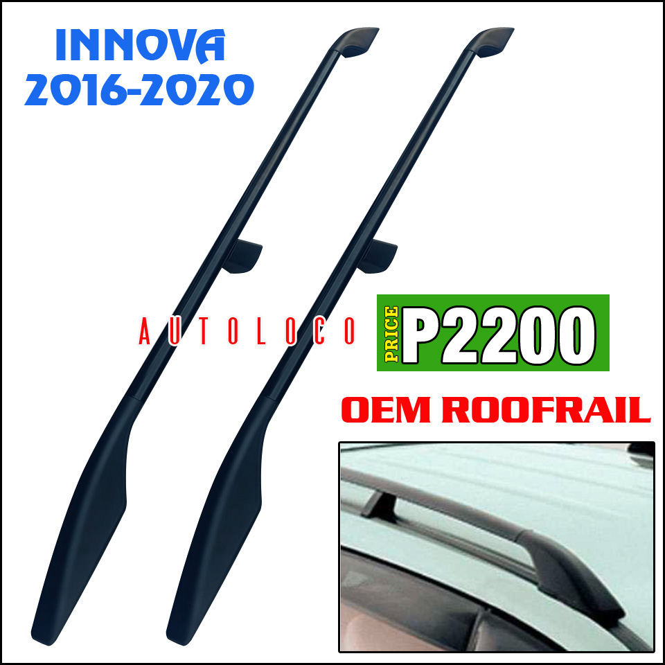 (No Drill) Roofrail for Toyota Innova 2016 2017 2018 2019 2020 (pair of ...