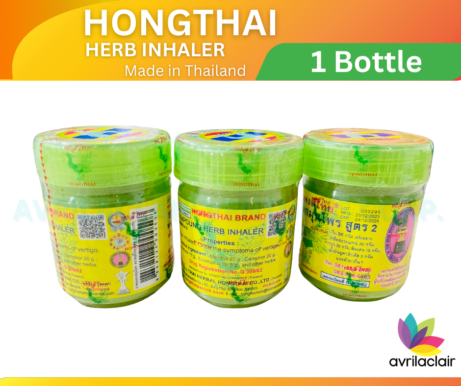 HONG THAI Traditional Thai Compound Herbal Inhaler 10g ( 1 Bottle ...