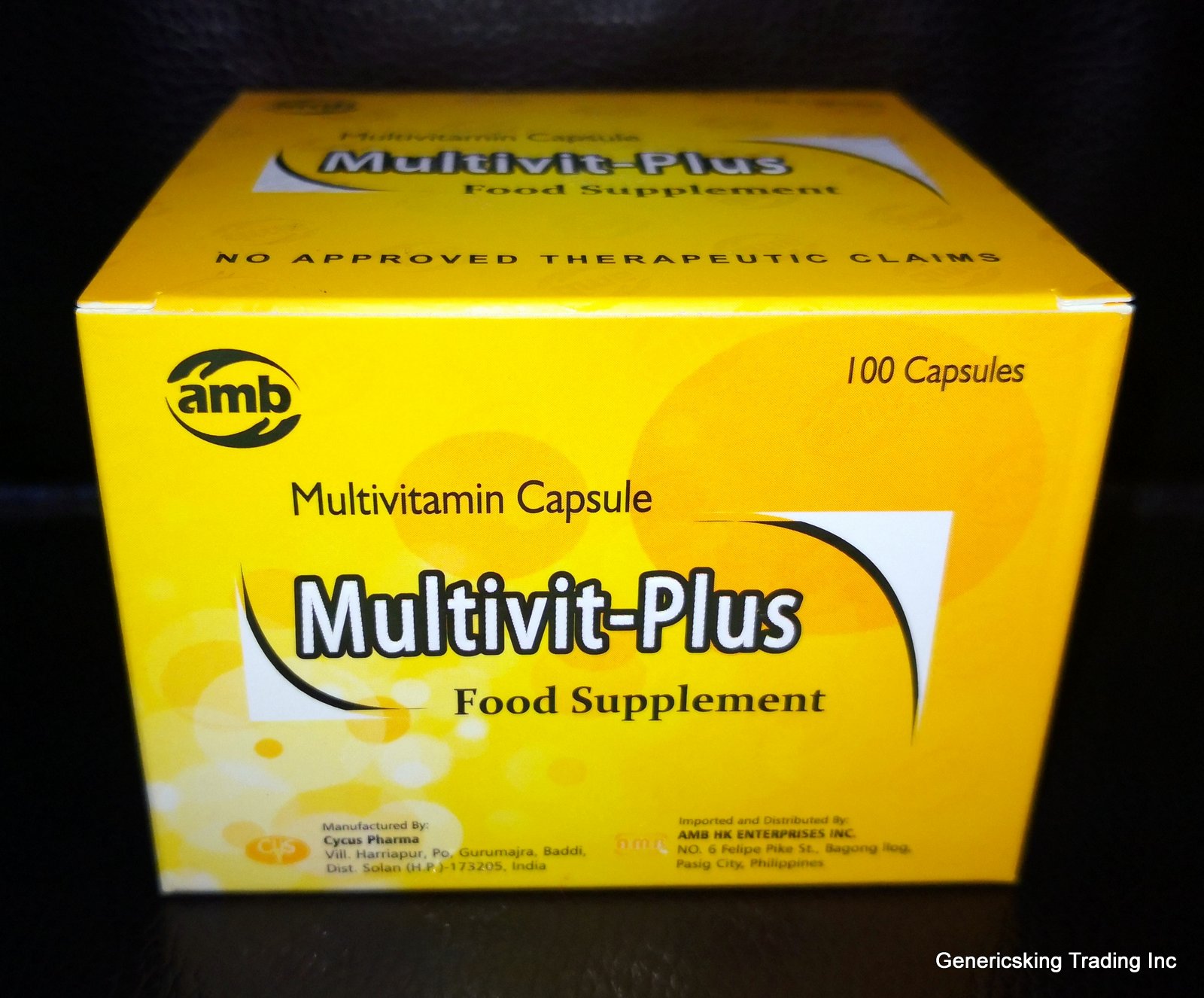 (GENERIC CLUSIVOL) MULTIVITAMINS x 100 CAPS (with Ascorbic Acid ...