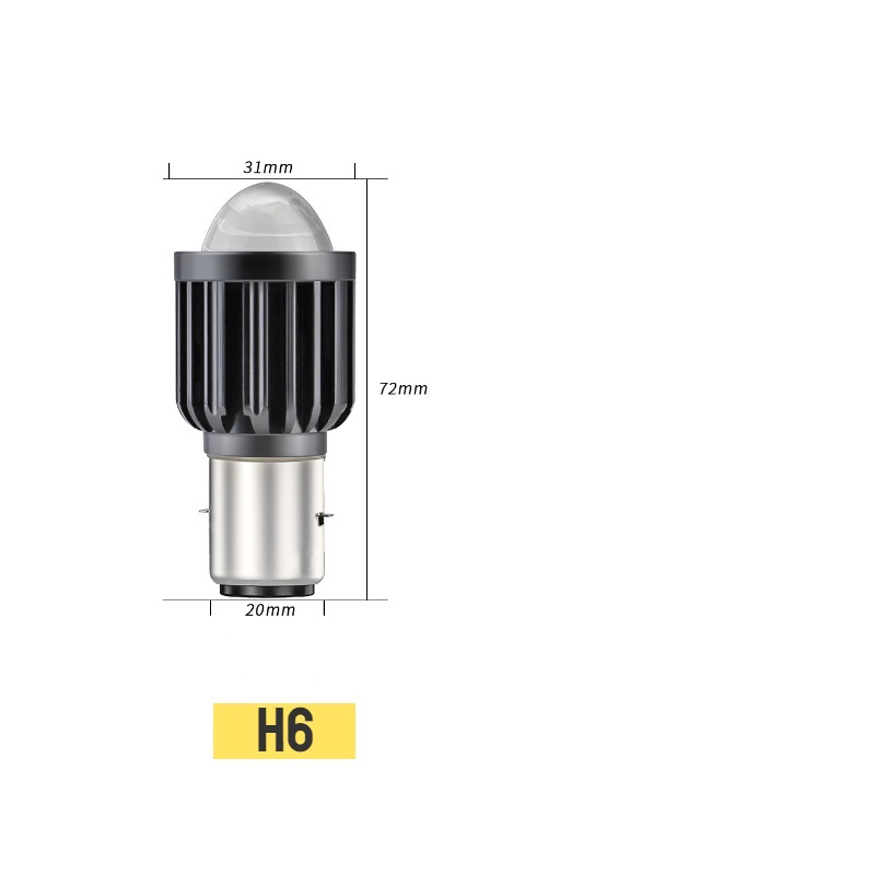 H6 LED Motorcycle Headlight Bulbs, H4 Extremely Bright 1000 Luminous ...