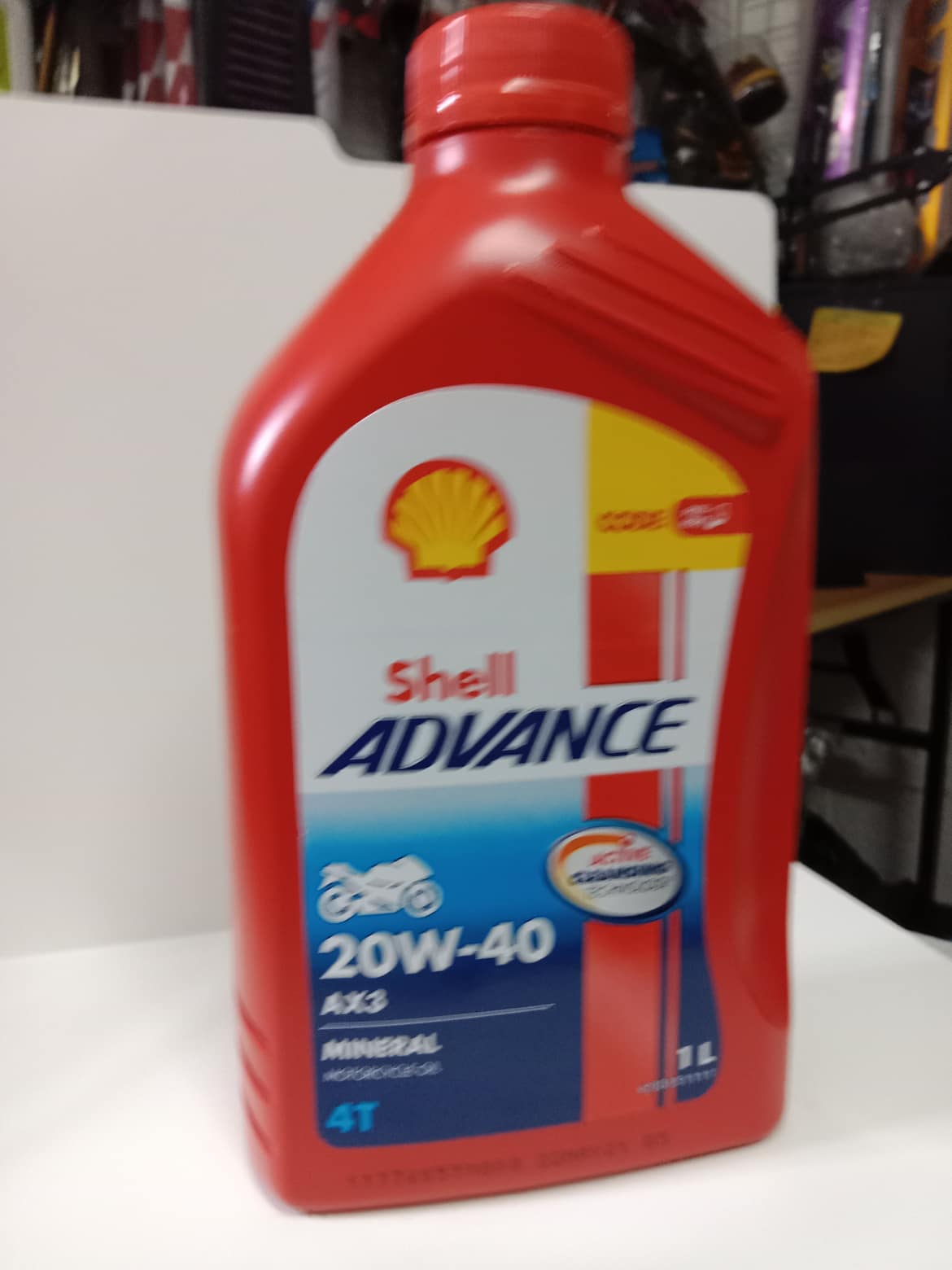 Oil Shell ADVANCE 4T 1LT 20W-40 AX3 MINERAL motorcycle Oil 4T shell ...