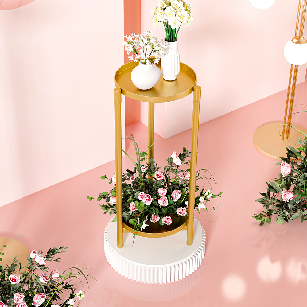 HTSF Round Backdrop Stand Circle Balloon Arch Frame Large Metal Wedding ...