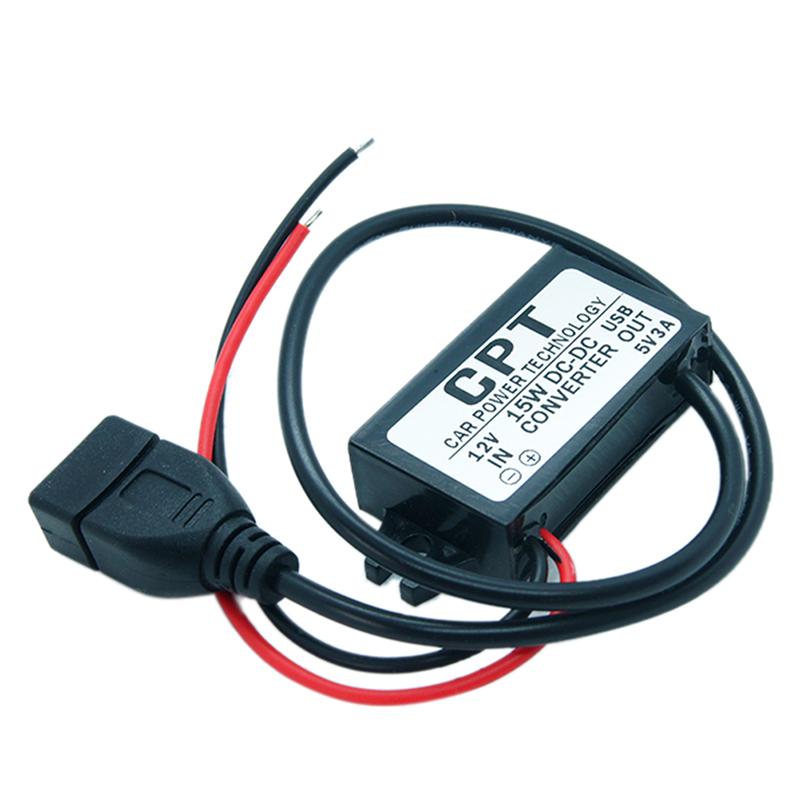 Yert โมดูลตัวแปลง DC-DC 12V เป็น5V อะแดปเตอร์จ่ายไฟ USB 3A 15W ...