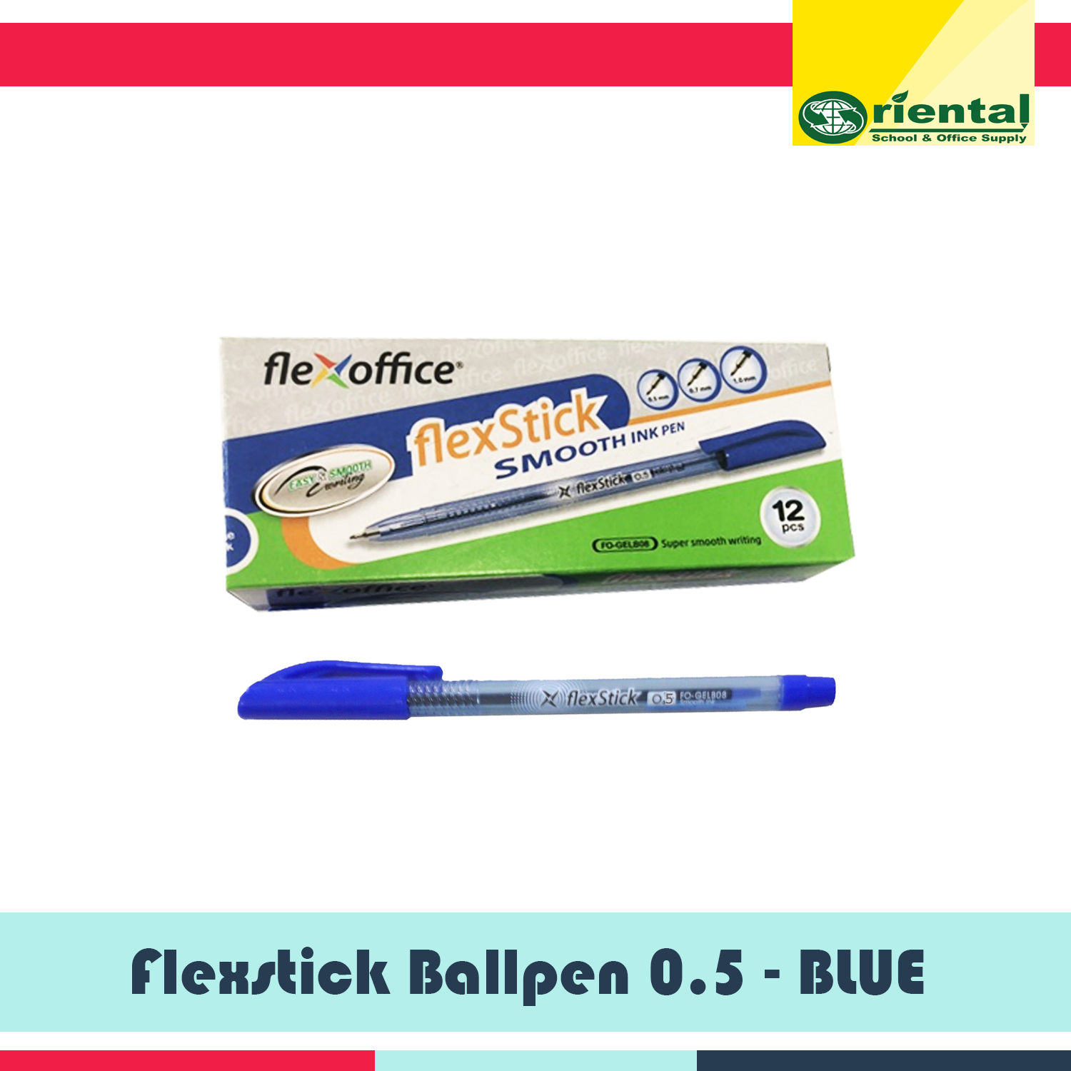 FlexStick Smooth Ink Pen - 0.5 mm. Flex Office Ball Pen - Easy and ...