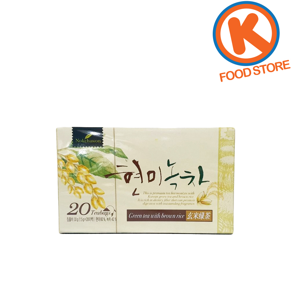 Nokchawon Green Tea with Brown Rice 20teabags 30g Korean Products ...
