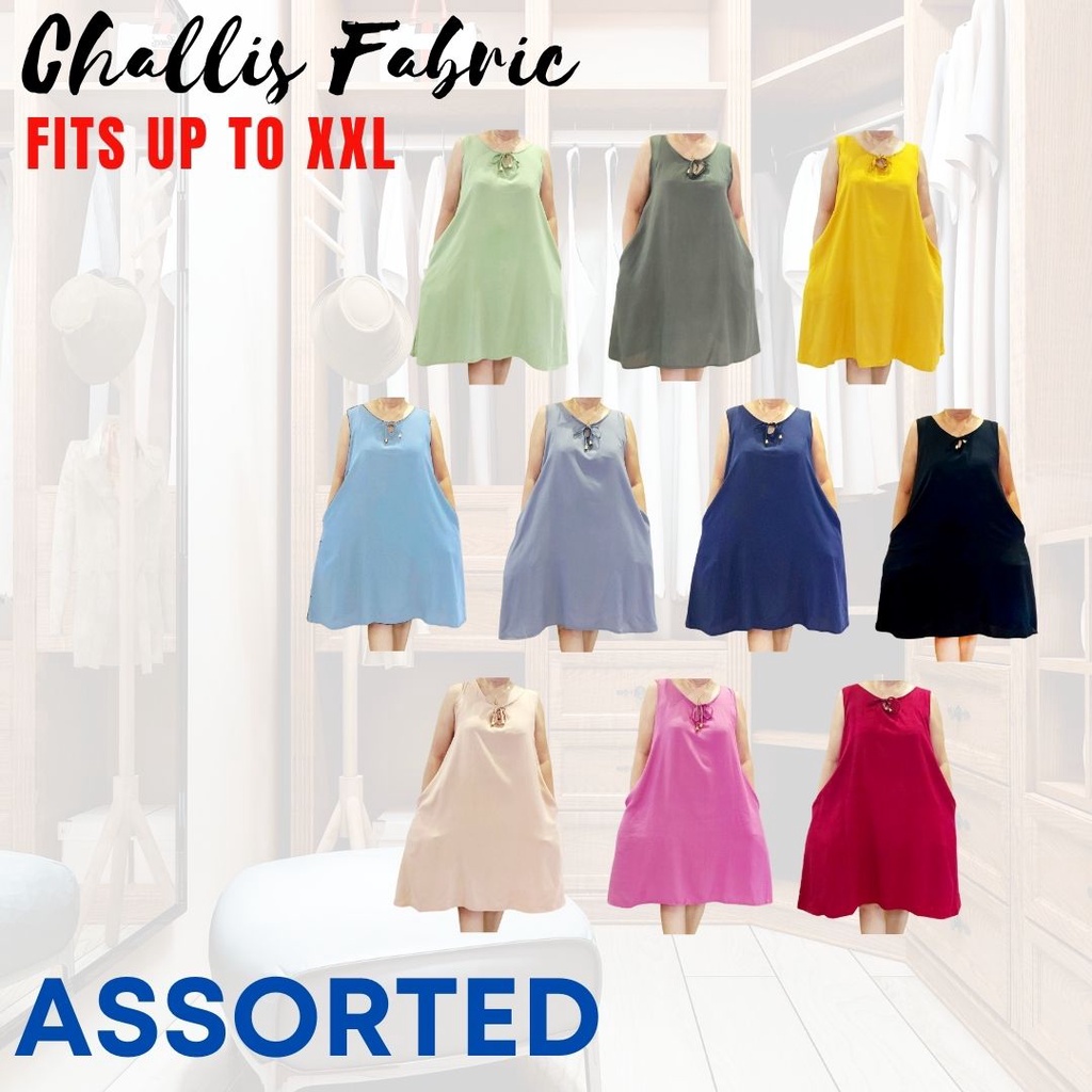 【Hot Deals in Manila】 SSPH COD Challis Duster Nanay Dress Plus Size for ...