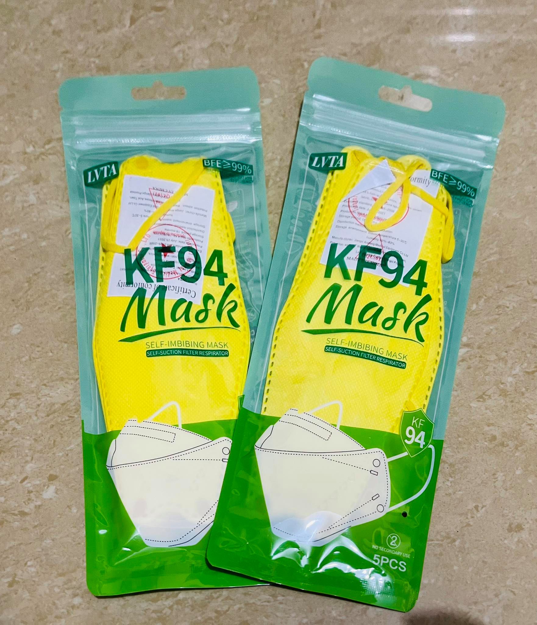 10PCS :L:VTA- KF94 MASK 4-LAYER NON-WOVEN FABRIC MASK COLORED FACEMASK ...