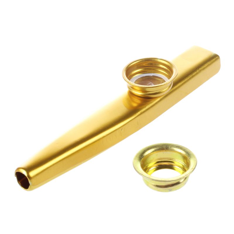 Metal Kazoo Flute Mouth Music Instrument Harmonica Practical Golden ...