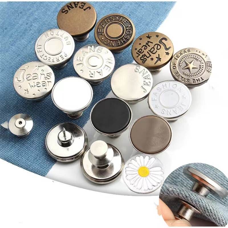 Detachable Waist Removable Pants Buttons For Jeans Button Replacement ...