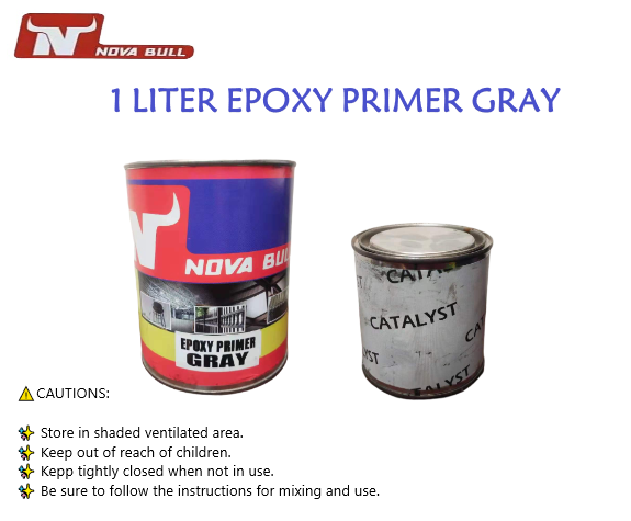 NOVA BULL High Quality Primer Epoxy Primer Gray with Catalyst 1 Liter ...