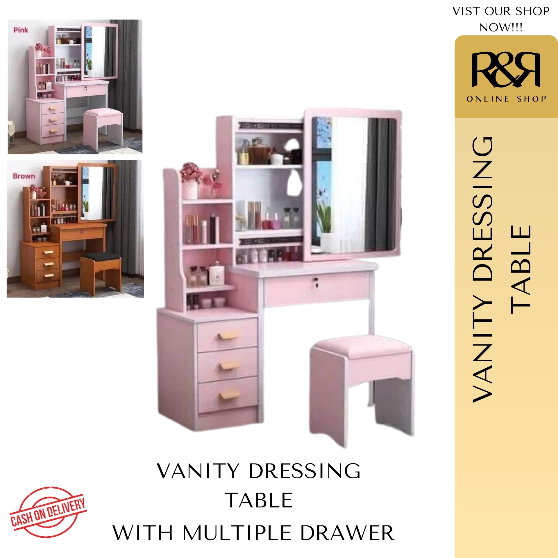 Vanity Cabinet,Vanity Table with Mirror,Vanity Dresser with Mirror for ...