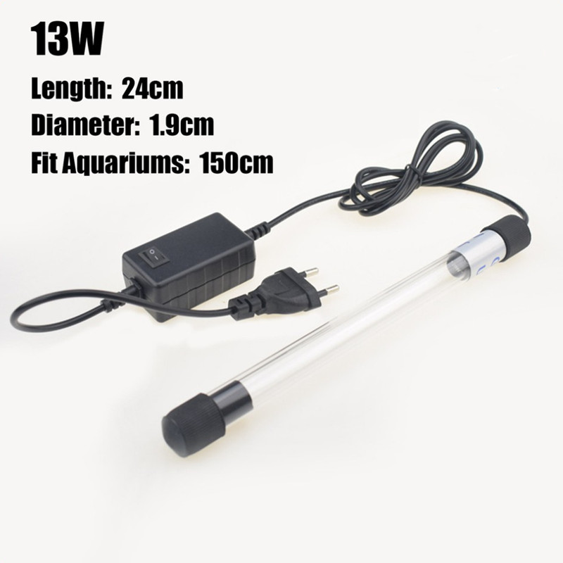 5W 9W 13W 220V UV Light Fish Tank UV Sterilization Lamp Pond Water ...