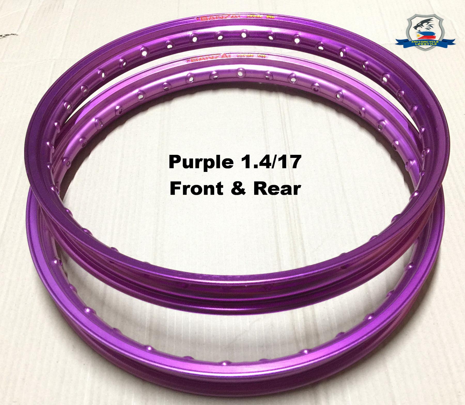 Motorcycle Banzai Rim Set(Purple) | Lazada PH