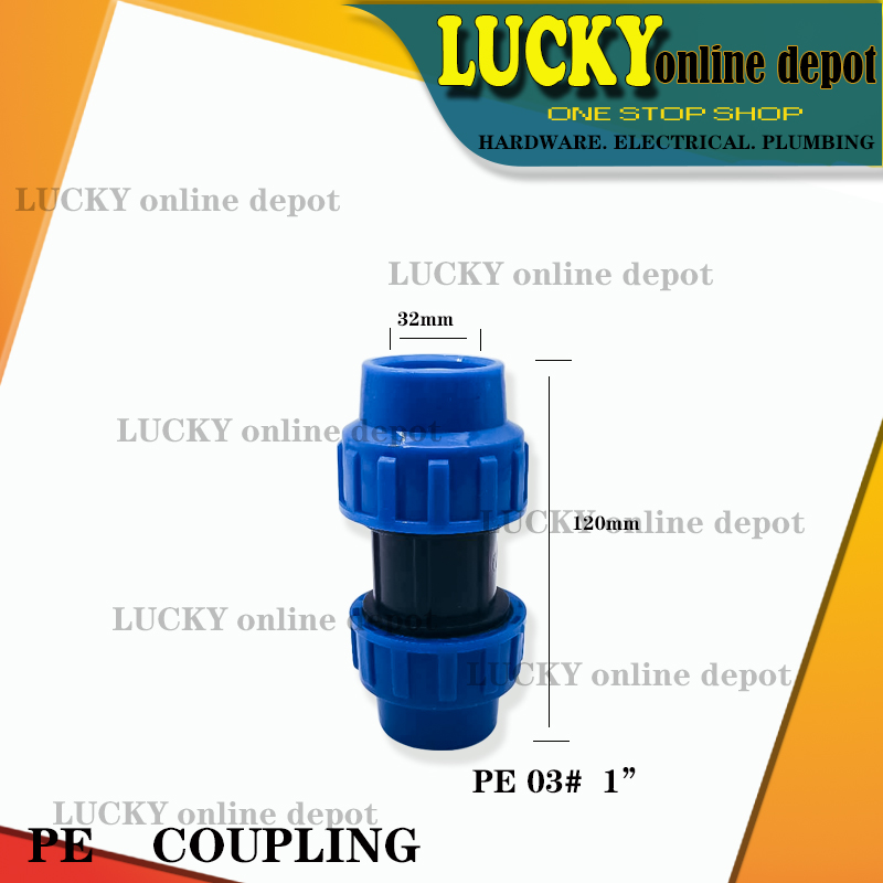 PE COMPRESSION PIPE FITTINGS COUPLING ( 1/2 , 3/4 , 1" ) PER PIECE | Lazada PH