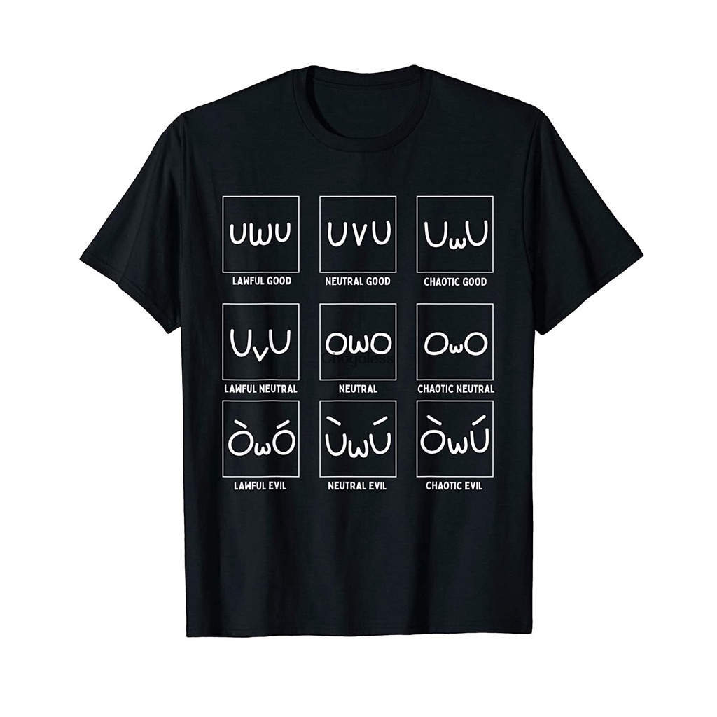 Owo Chaotic Neutral Alignment Chart Furry Fandom Meme RPG T-Shirt ...