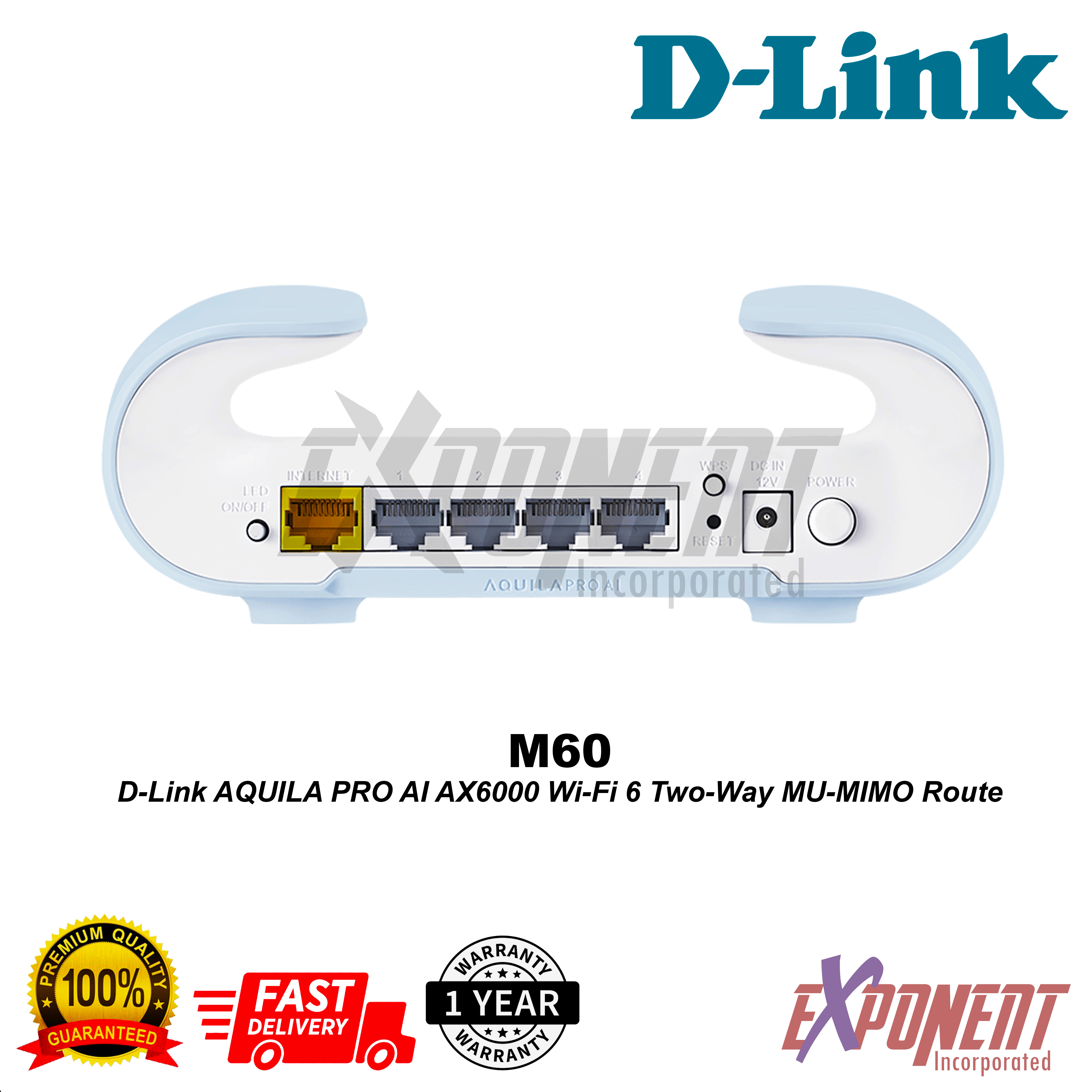 M60 - D-Link AQUILA PRO AI AX6000 Wi-Fi 6 Two-Way MU-MIMO Route | Lazada PH
