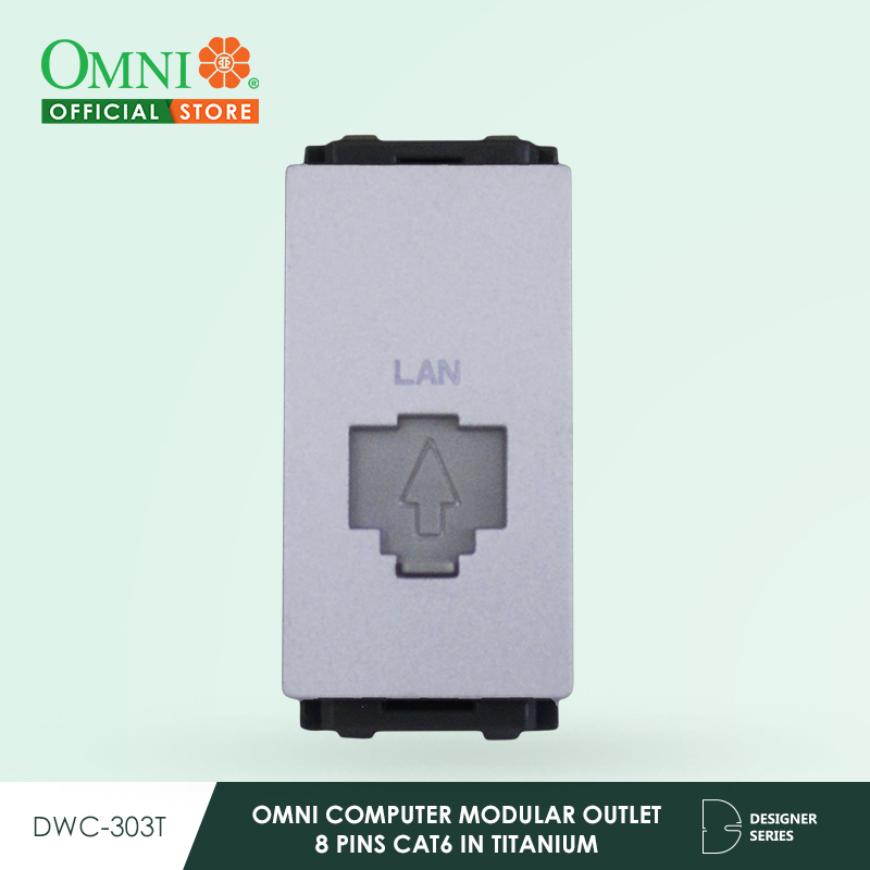 OMNI Computer Modular Outlet 8 PINS CAT6 in Titanium - DWC-303T | Lazada PH