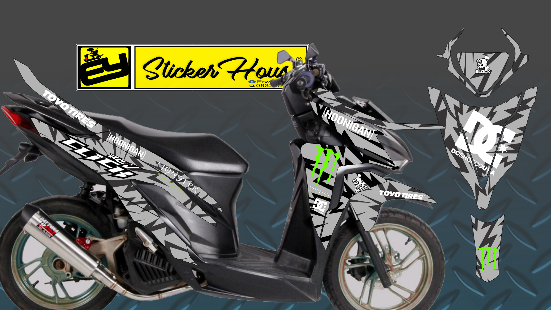 Honda CLICK version2 Decals Laminated | Lazada PH