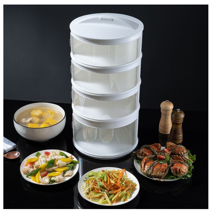 4 Layer Multi-Layer Rack Food Dispenser Stackable Dispenser Cover Food ...