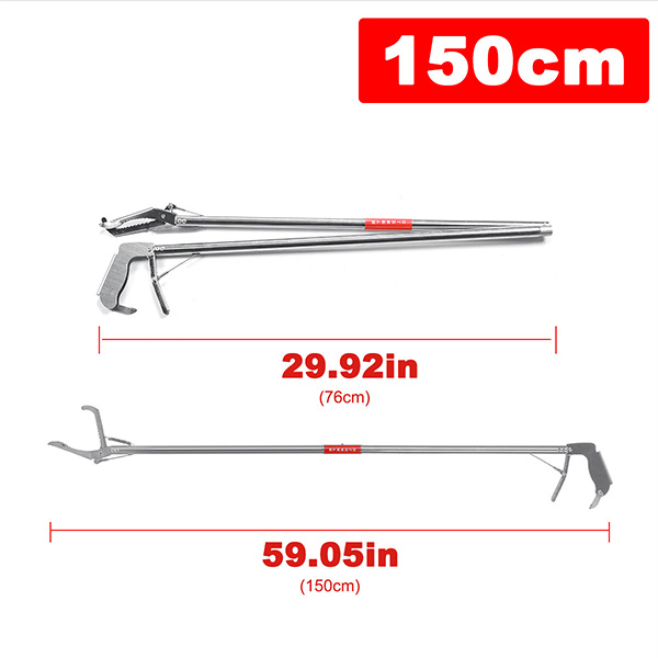 150cm Snake Stick Catcher Stainless Steel Snake Tongs Clamp Long Handle ...
