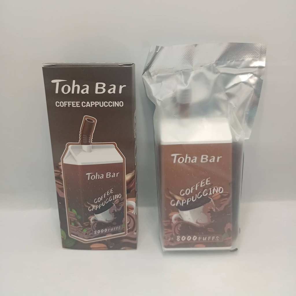 TOHA BAR 8000Puffs 5 Nicotine 19ml.Capacity x 550mAh x 1.0 mesh coil x ...