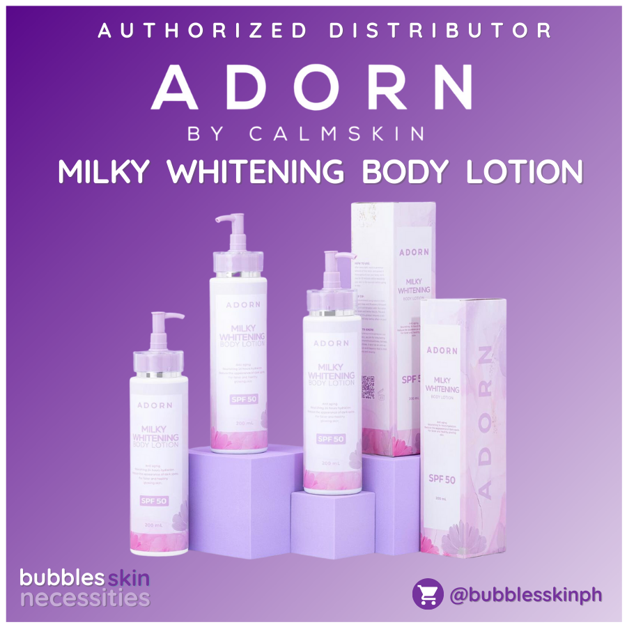 ADORN BY CALMSKIN Milky Whitening Body Lotion with SPF50 by Camille ...
