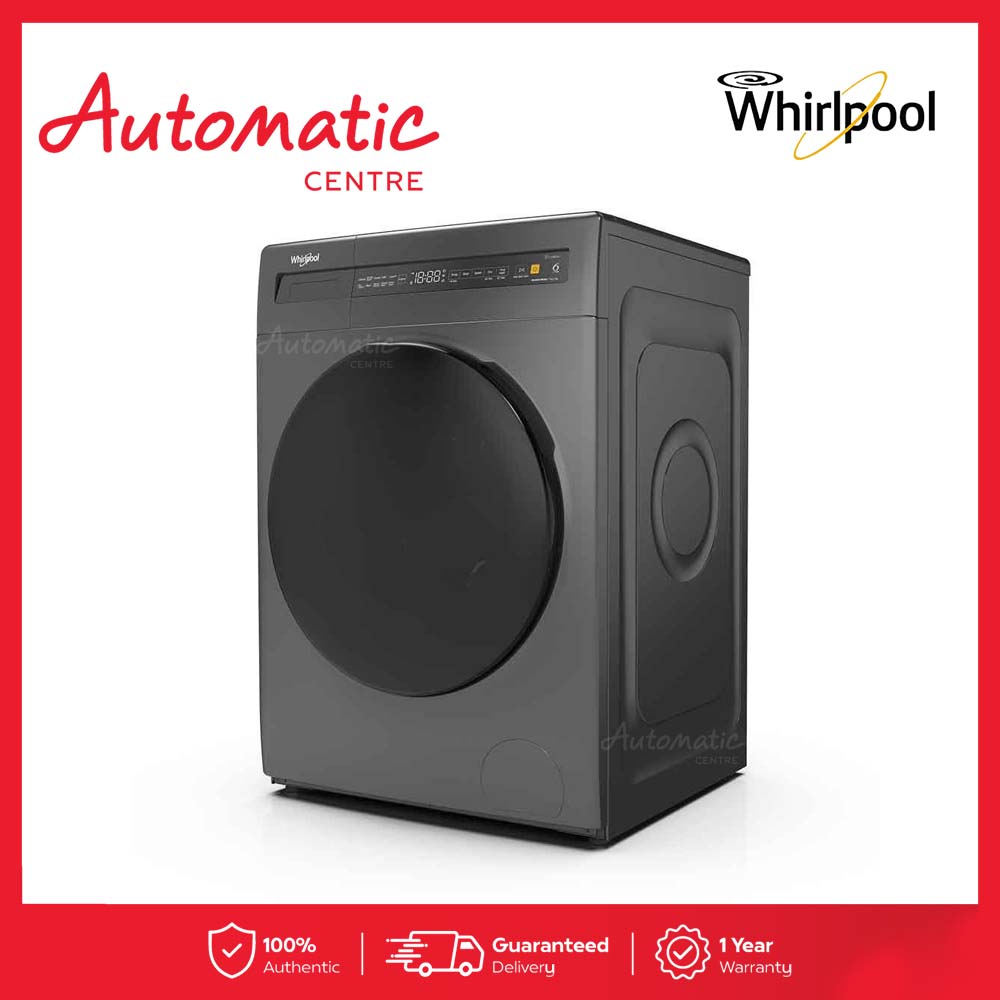 Whirlpool WWEB11703BG 11kg/7kg Combo Washer & Dryer Inverter with 6th Sense Technology and ...